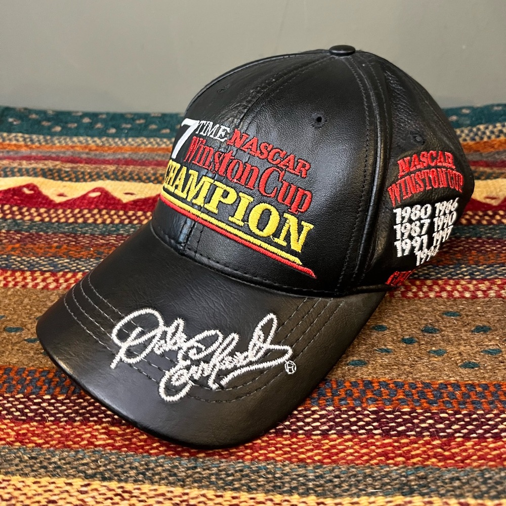Vintage Dale Earnhardt Sr. Leather Hat Commemorating … - Gem